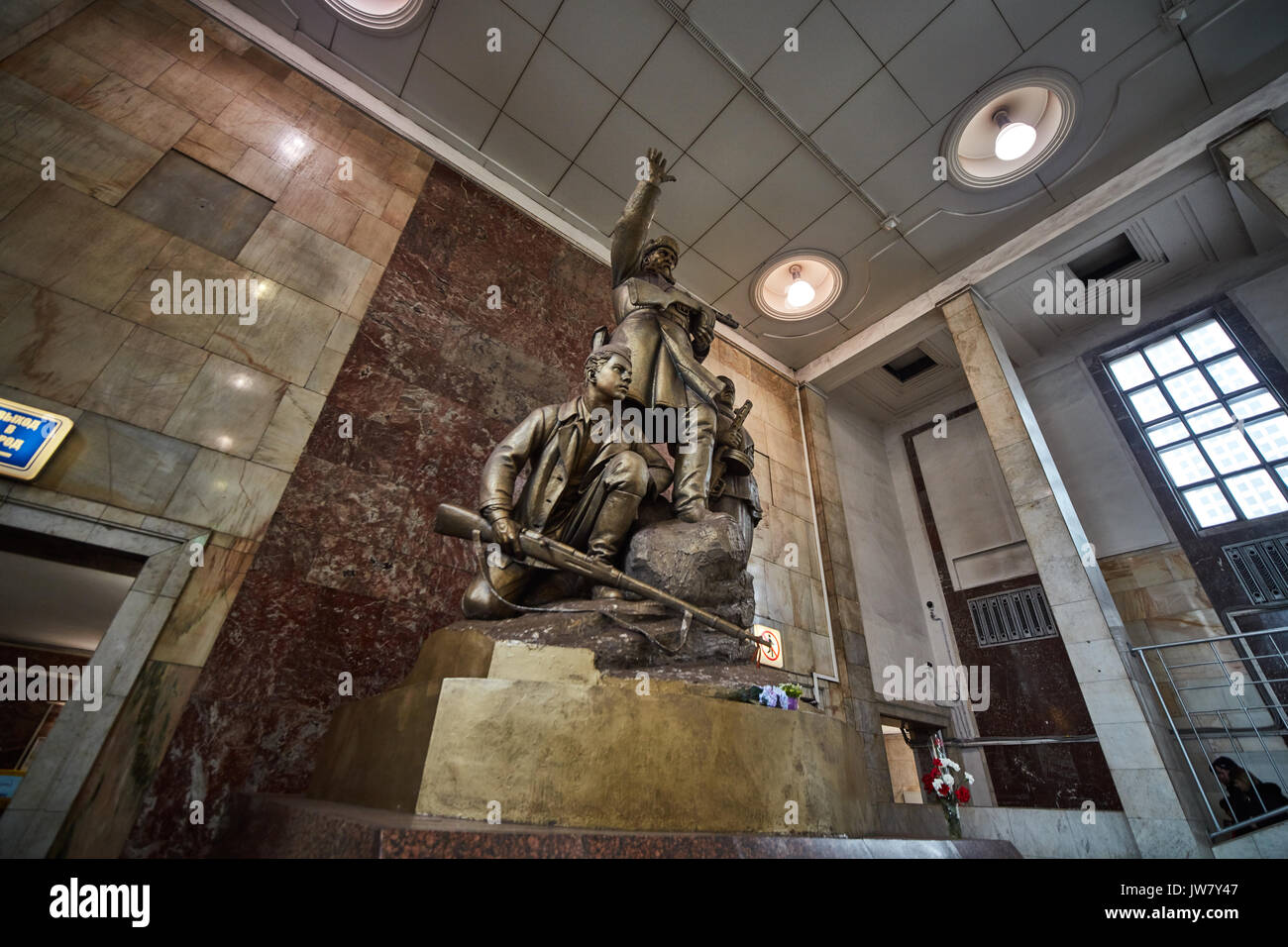 Soviet soldiers monument in the Moscow metro Stock Photo - Alamy