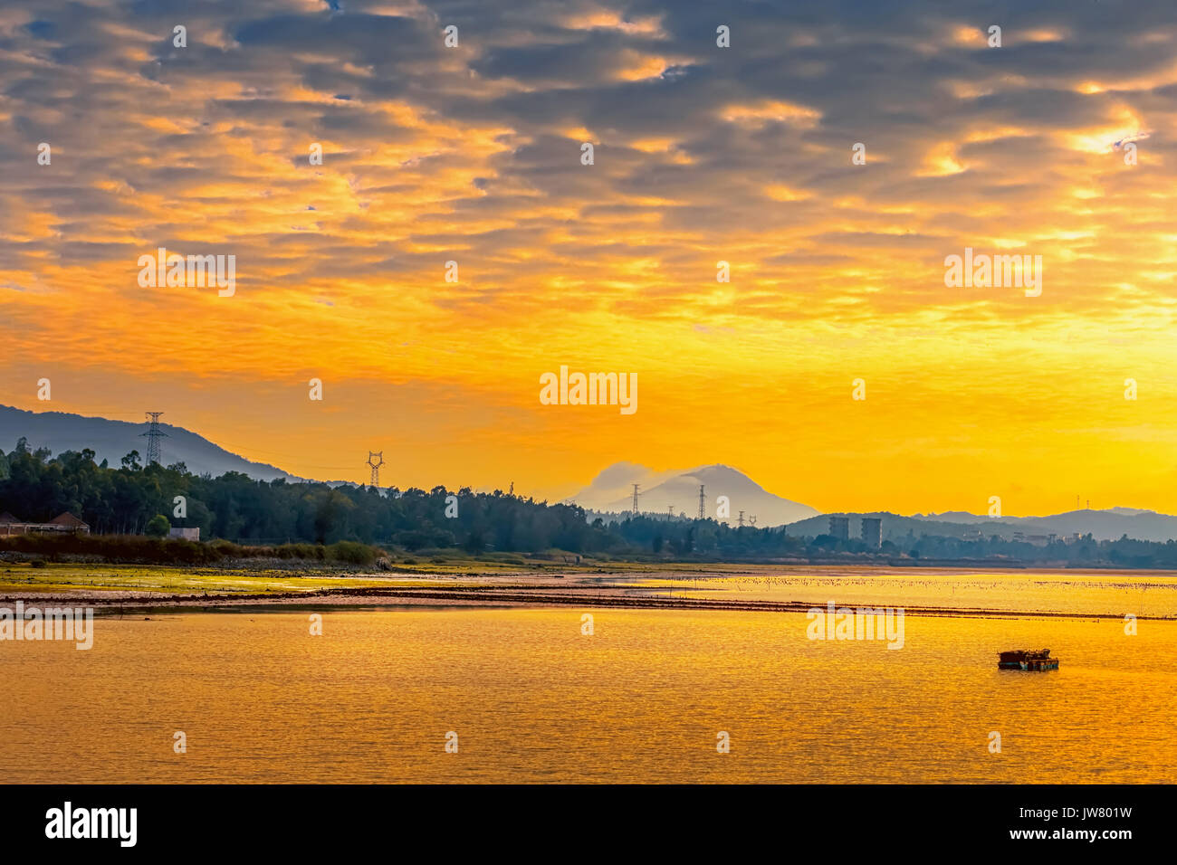 Sunrise scenery of Chinese islands Stock Photo - Alamy