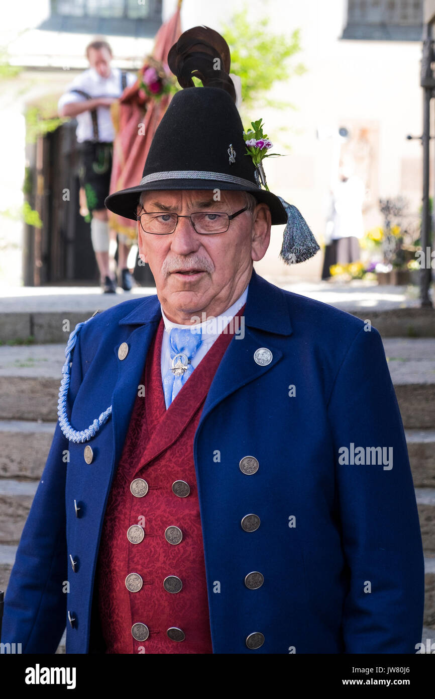 Celebrating Corpus Christi local people in traditional costume parade ...