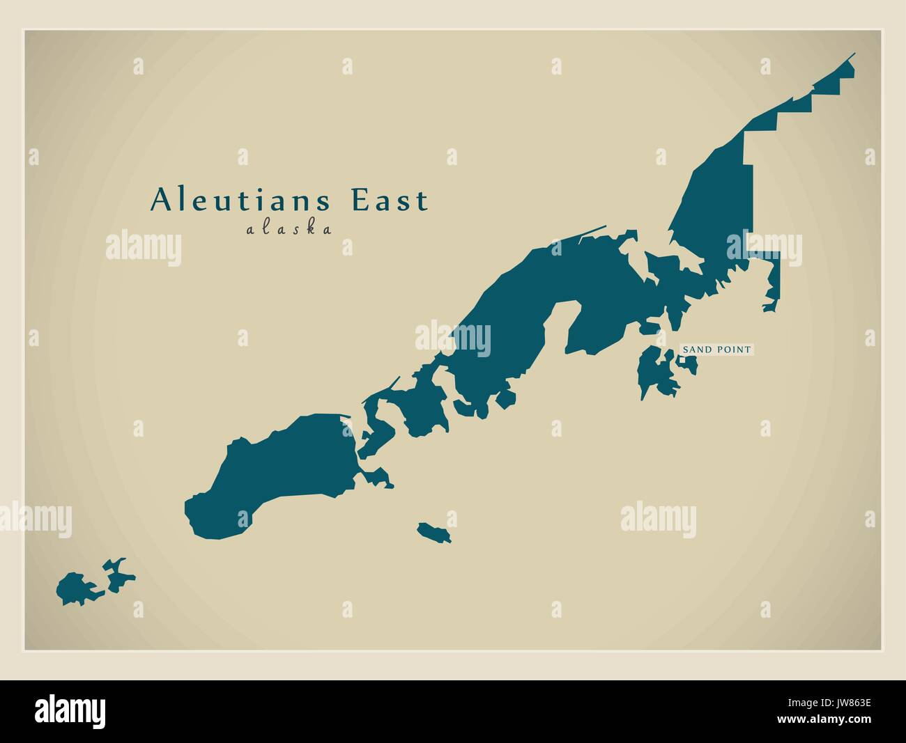 Modern Map - Aleutians East Alaska county USA illustration Stock Vector ...
