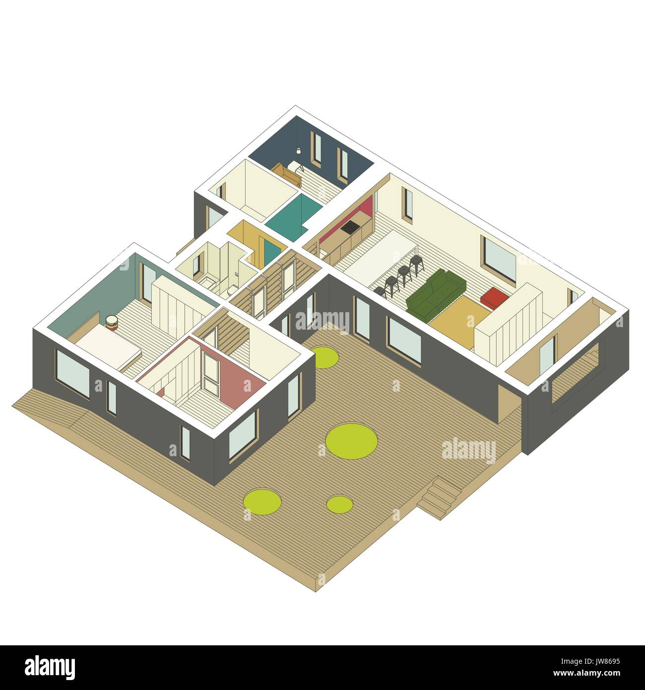 Isometric living room furniture Cut Out Stock Images & Pictures - Alamy