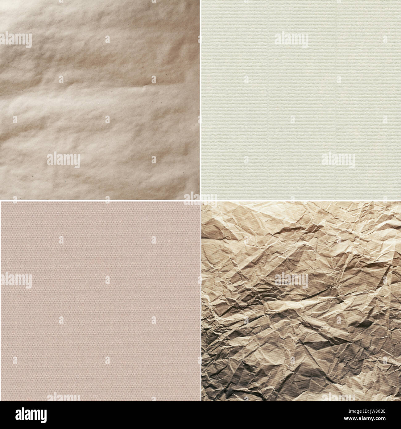 Crumpled paper and paper texture set Stock Photo - Alamy
