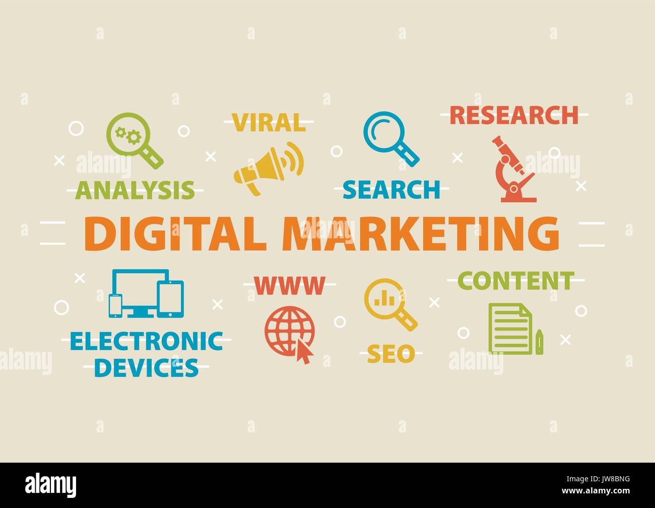 Vector web digital analysis Stock Vector Images - Alamy