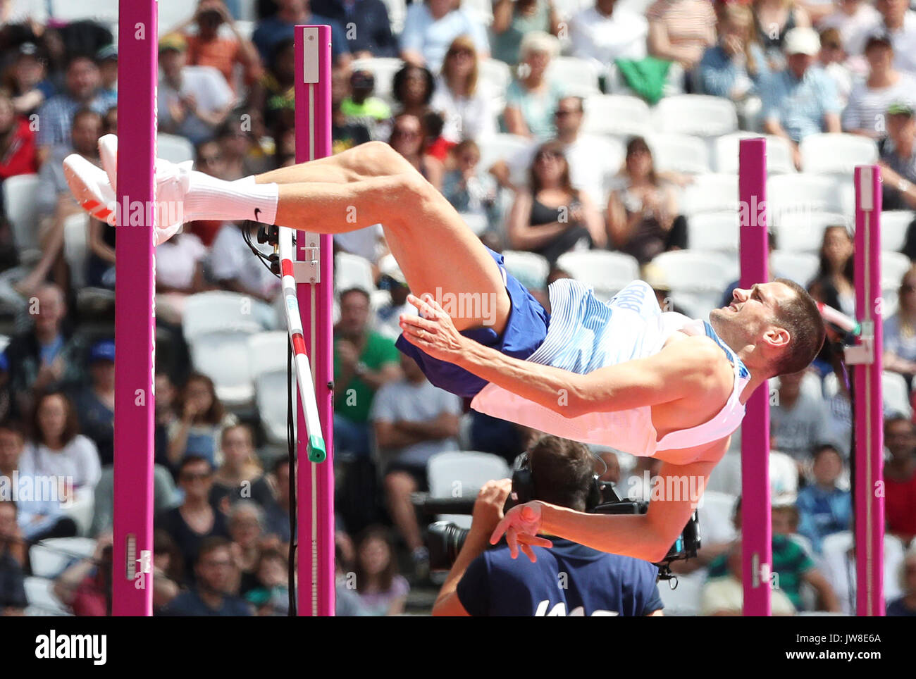 Great Britain's Robbie Grabarz competes in the Men's High Jump ...