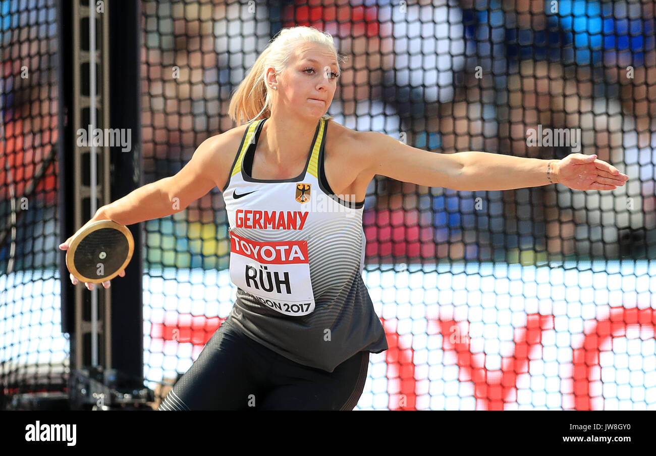 Germany's Anna Ruh competes in the Women's Discus Throw Qualifying ...
