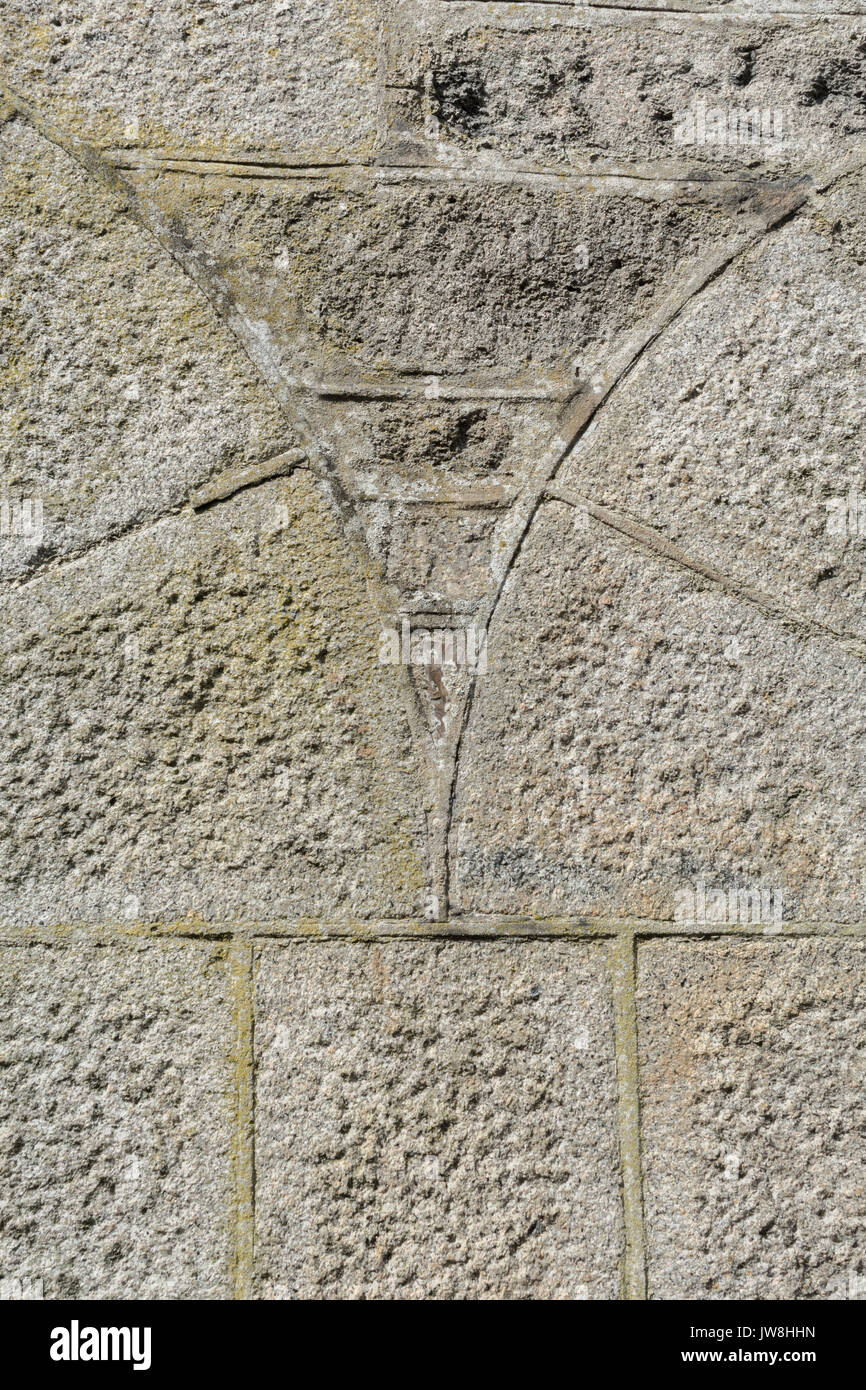 Section of stone wall with arced stonework Stock Photo - Alamy