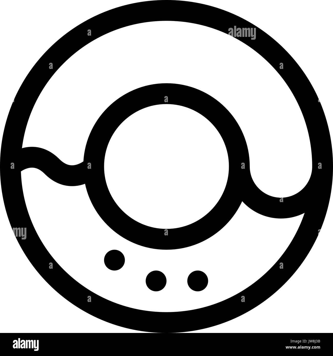 Baked donut illustration vector Black and White Stock Photos & Images ...