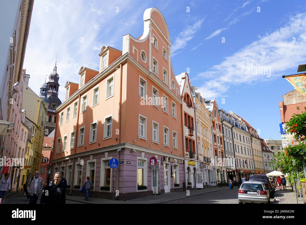 Facade of a Art Nouveau building, Riga, Latvia Stock Photo - Alamy