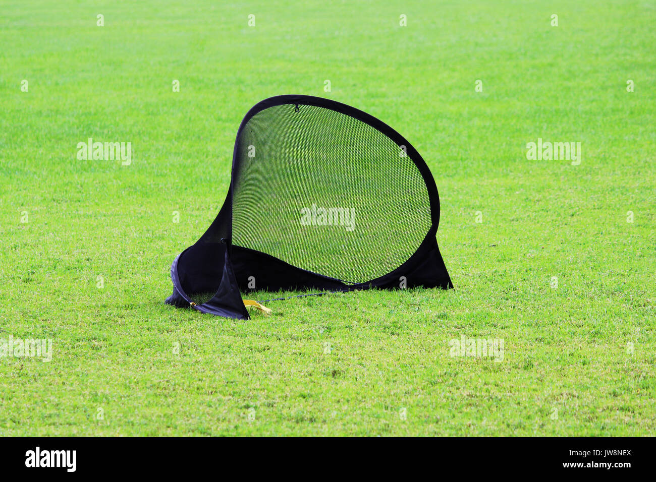Small football gate for training kids to sports football in a stadium ...