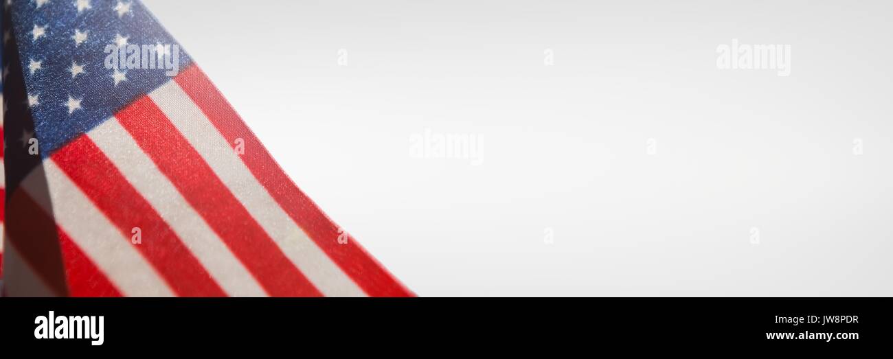 Digital composite of USA flag against white background Stock Photo - Alamy