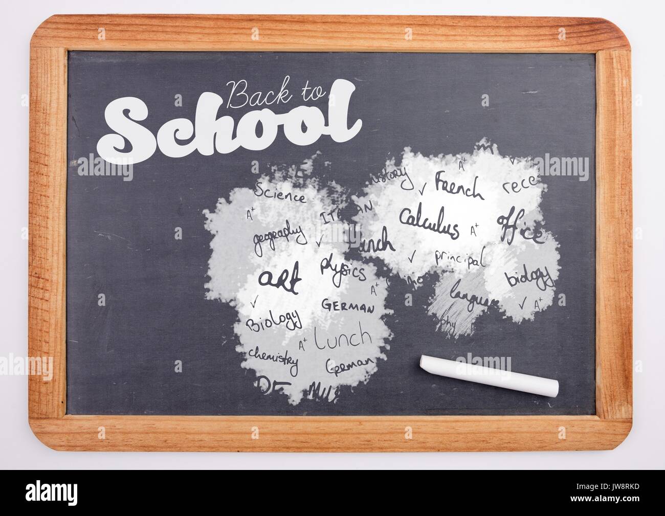 Digital composite of school subjects and back to school text on ...