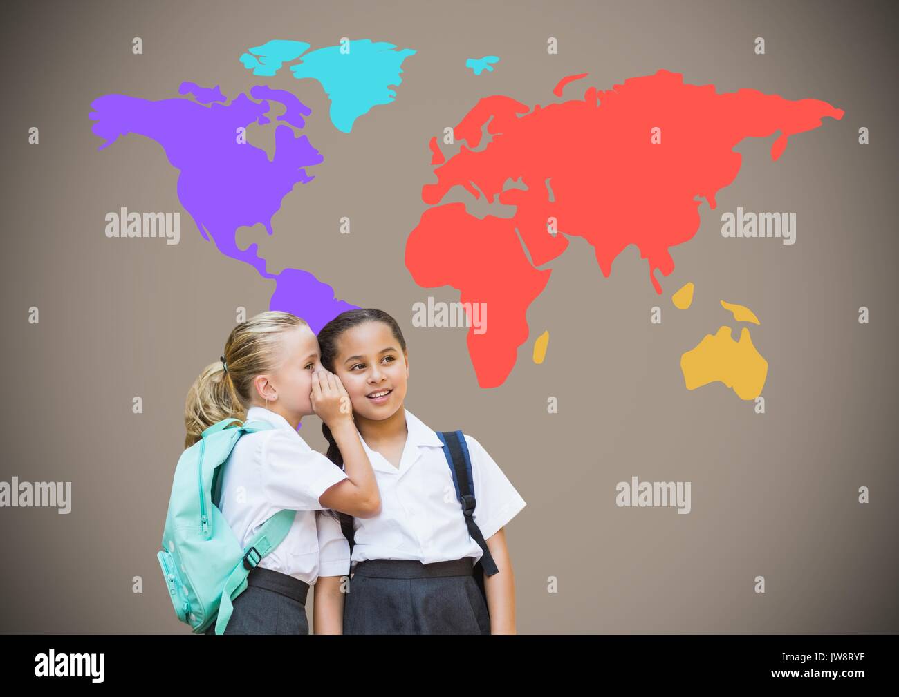 Geographical map wall school hi-res stock photography and images - Alamy