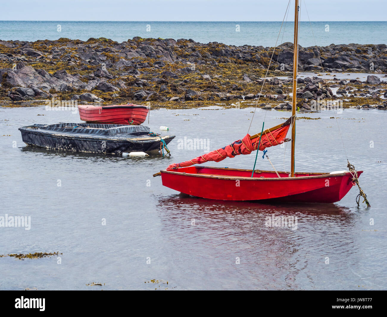 Little Red boat 1 Stock Photo - Alamy