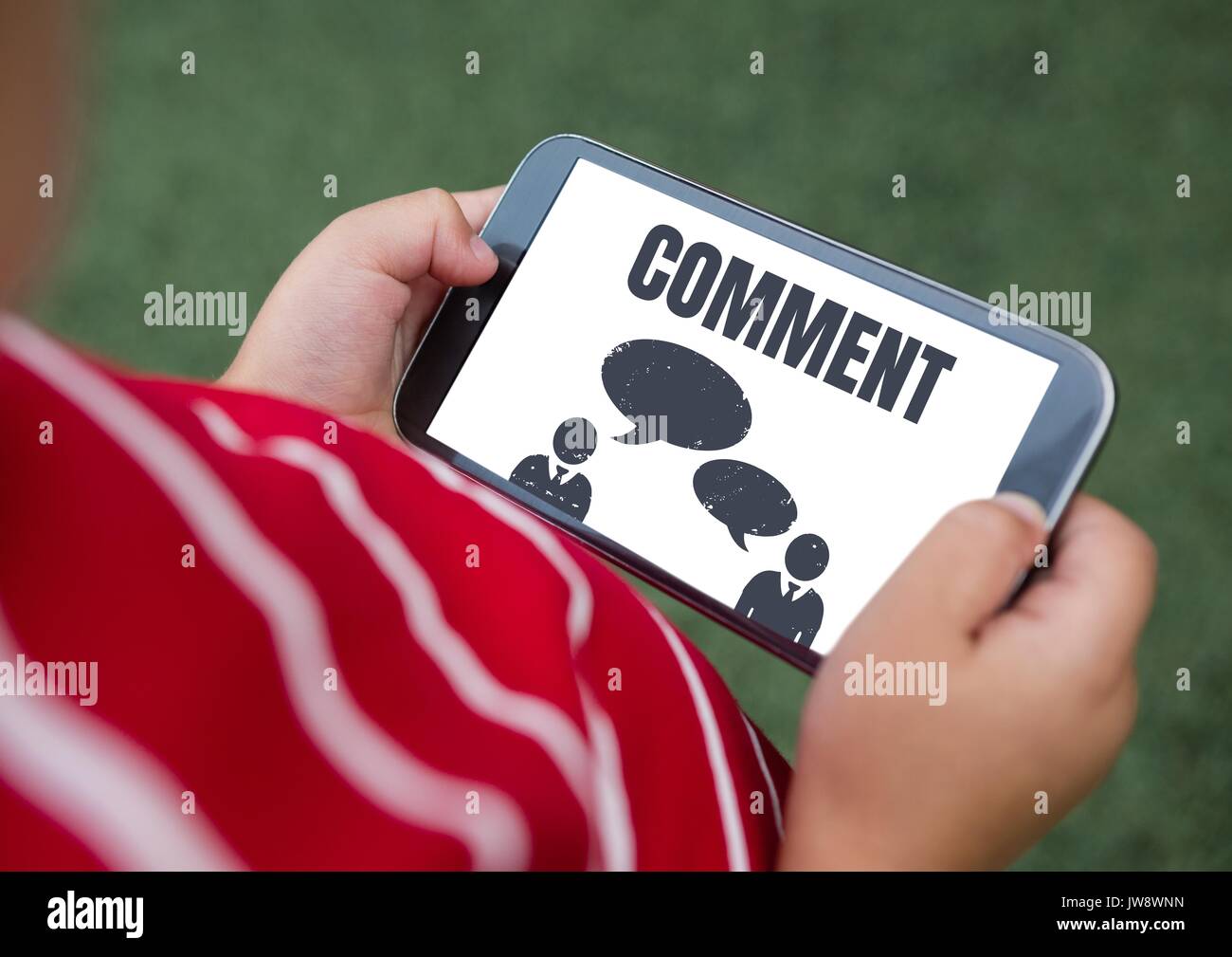 Child holding phone map hi-res stock photography and images - Alamy