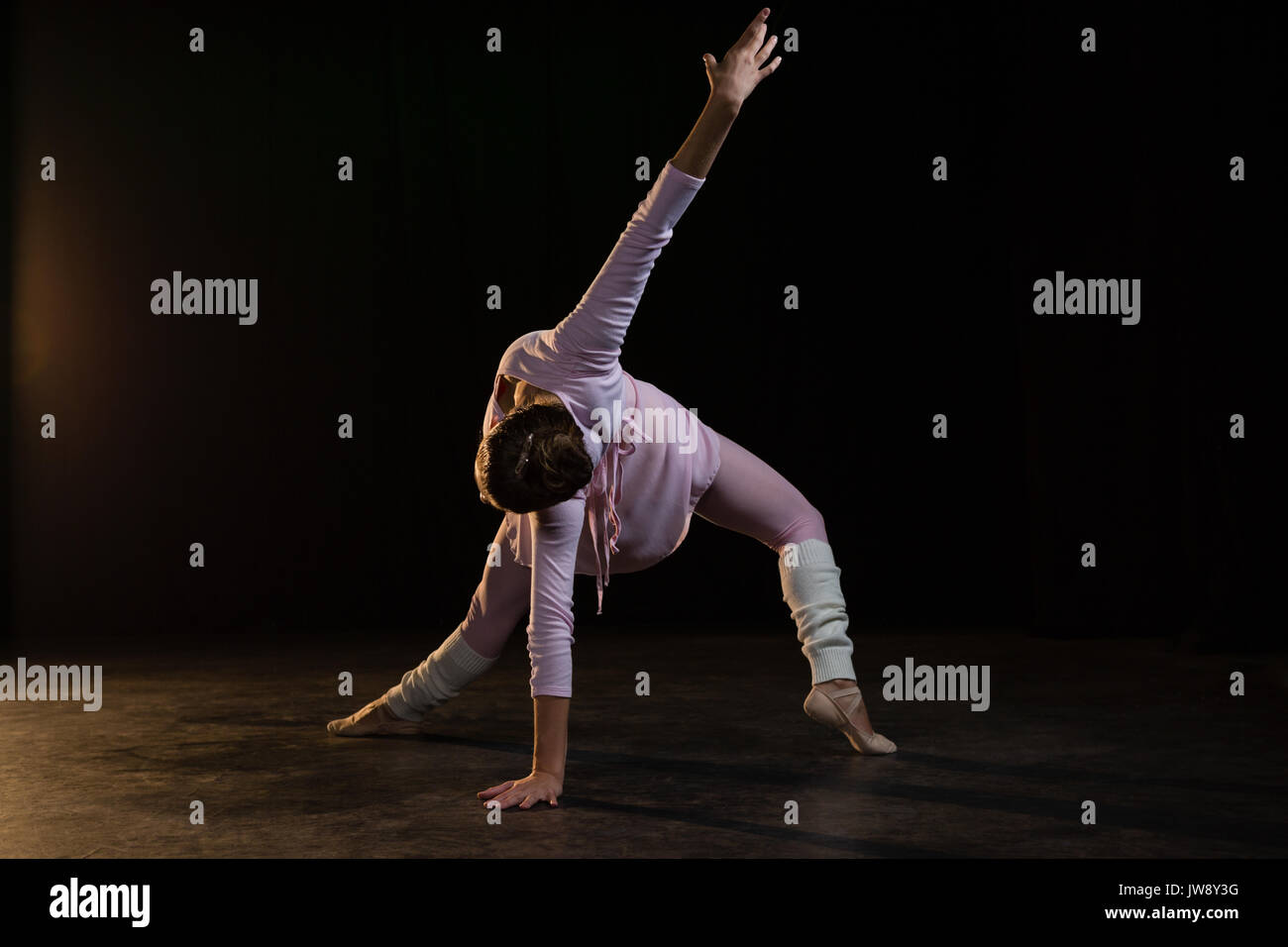 Ballerina practicing ballet dance in the studio Stock Photo - Alamy