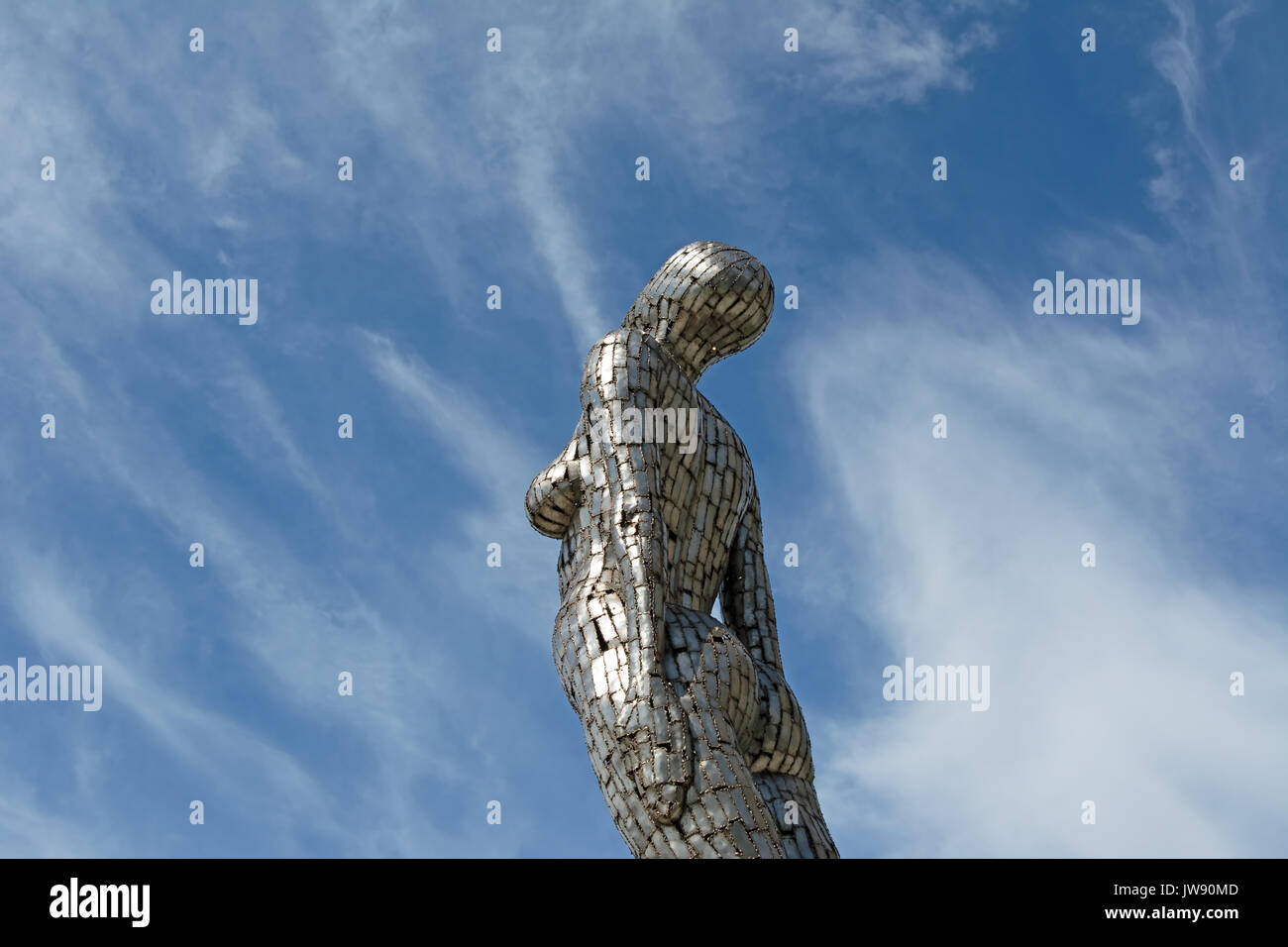 figurehead, a 2014 sculpture by rick kirby facing the river thames at ...
