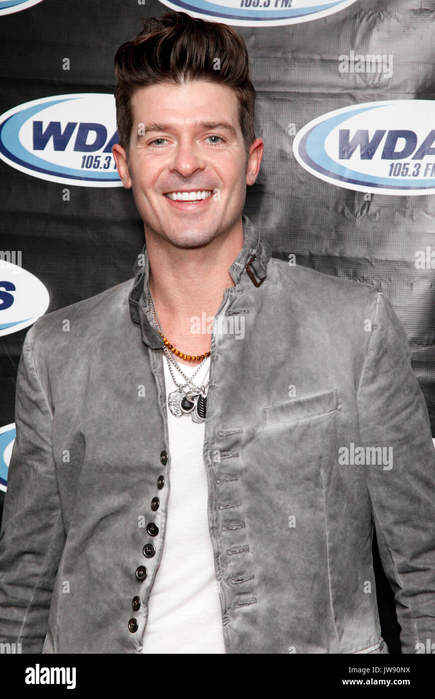 Robin Thicke performing at WDAS iHeart Performance Theater in Bala ...