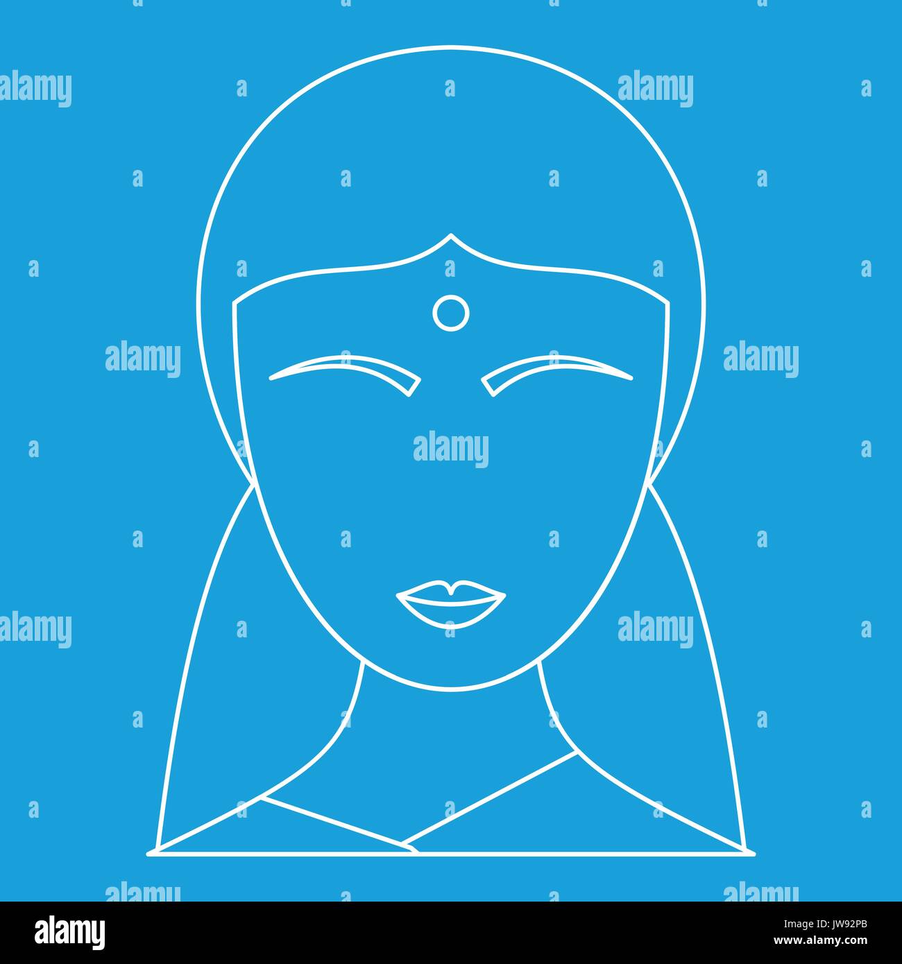 Indian woman icon, outline style Stock Vector Image & Art - Alamy