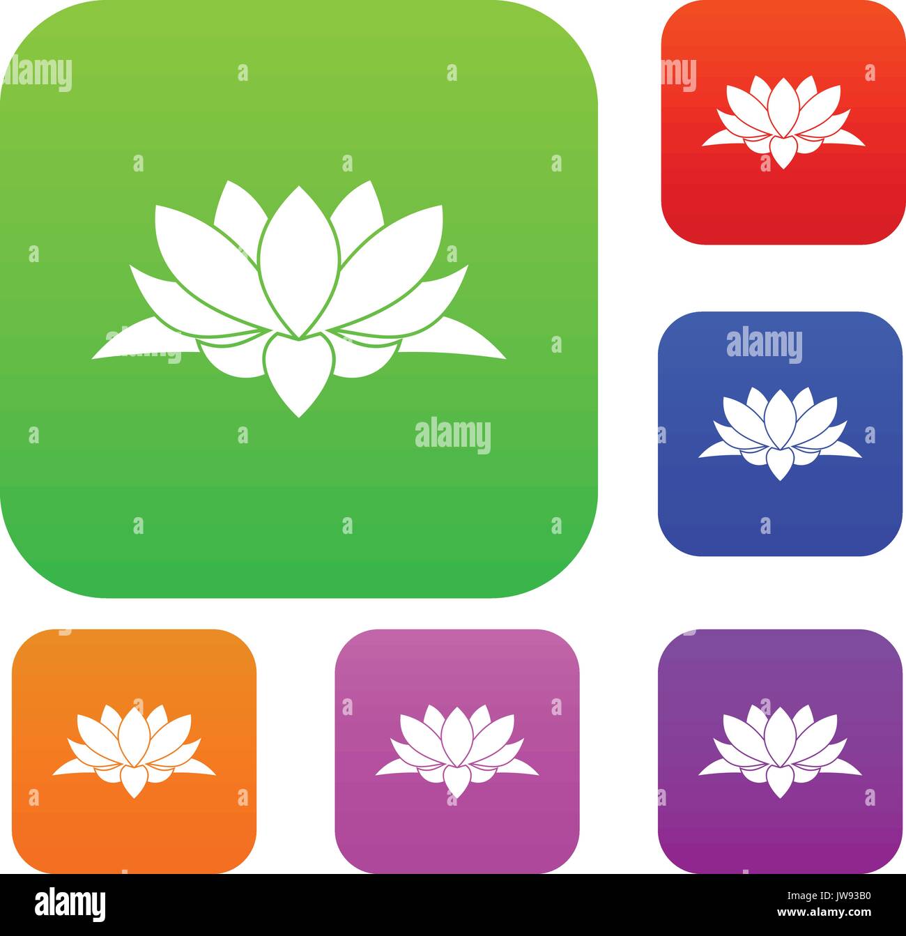 Lotus flower set collection Stock Vector Image & Art - Alamy