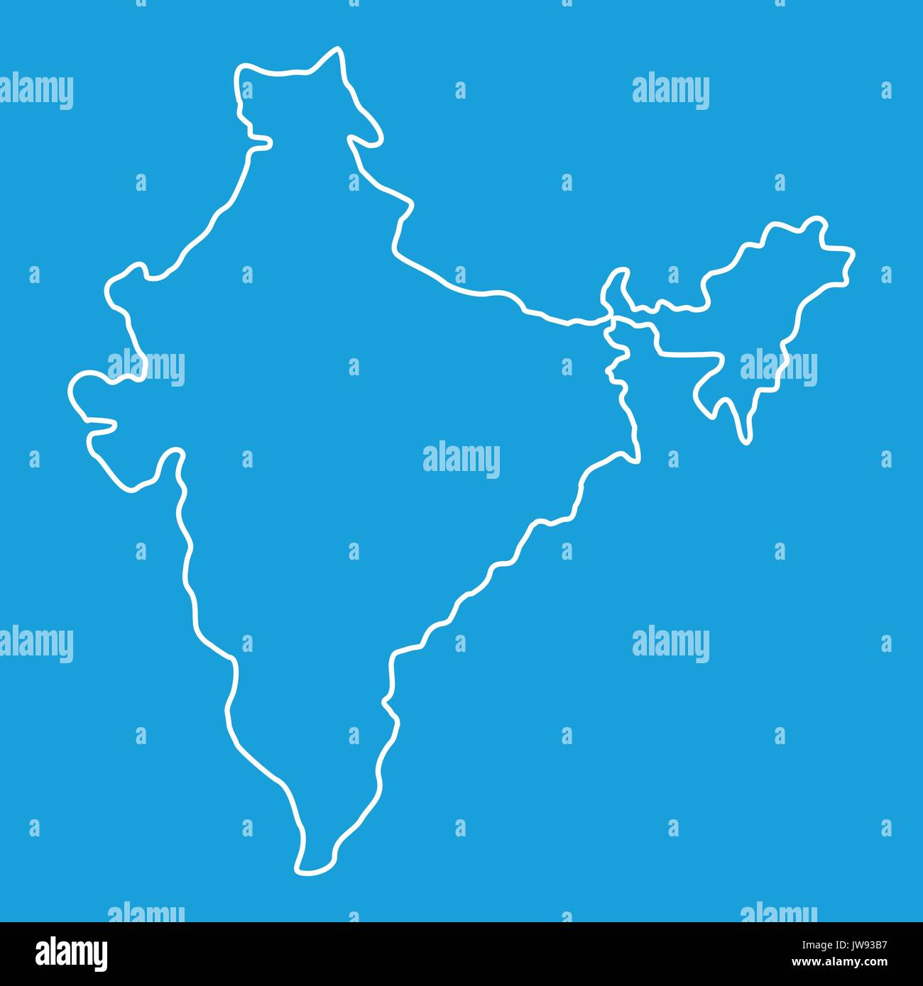 Indian map icon, outline style Stock Vector Image & Art - Alamy