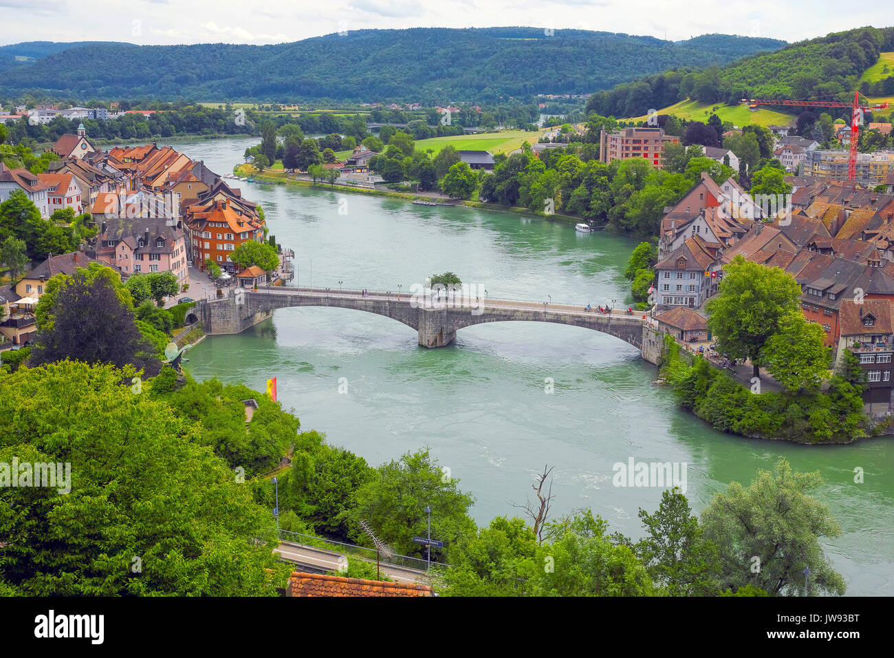 View over beautiful town Laufenburg, Switzerland Stock Photo - Alamy