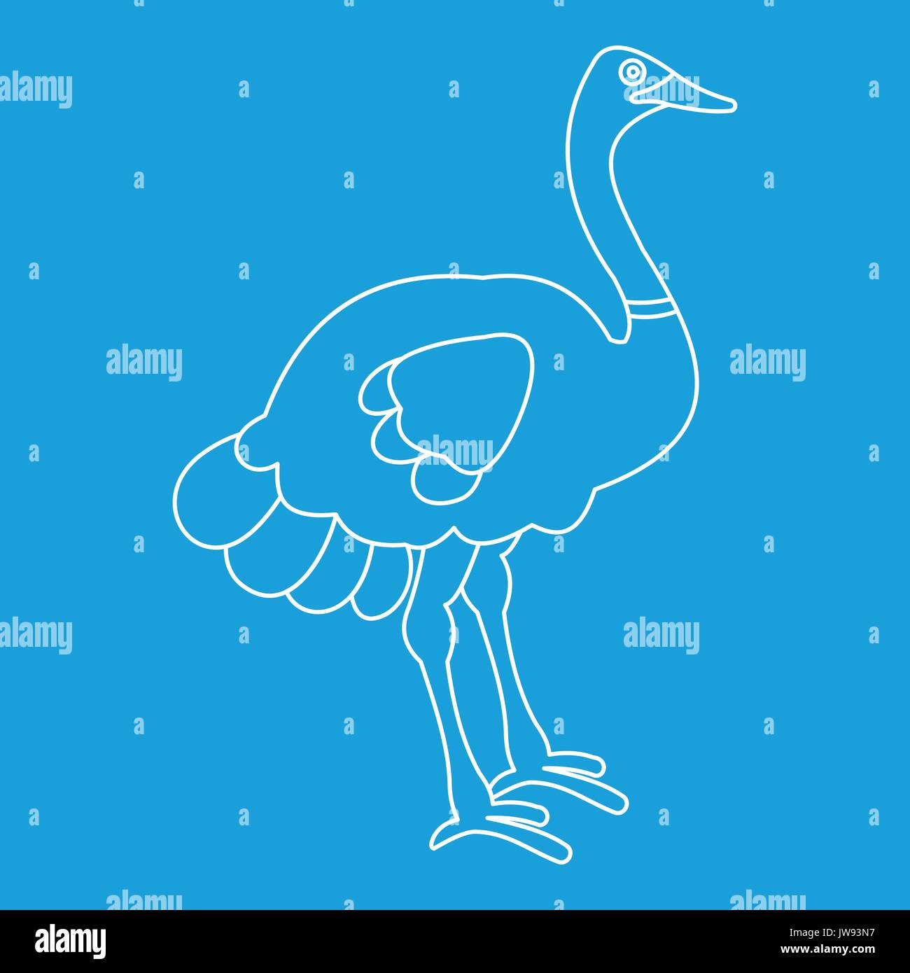 Ostrich icon, outline style Stock Vector Image & Art - Alamy