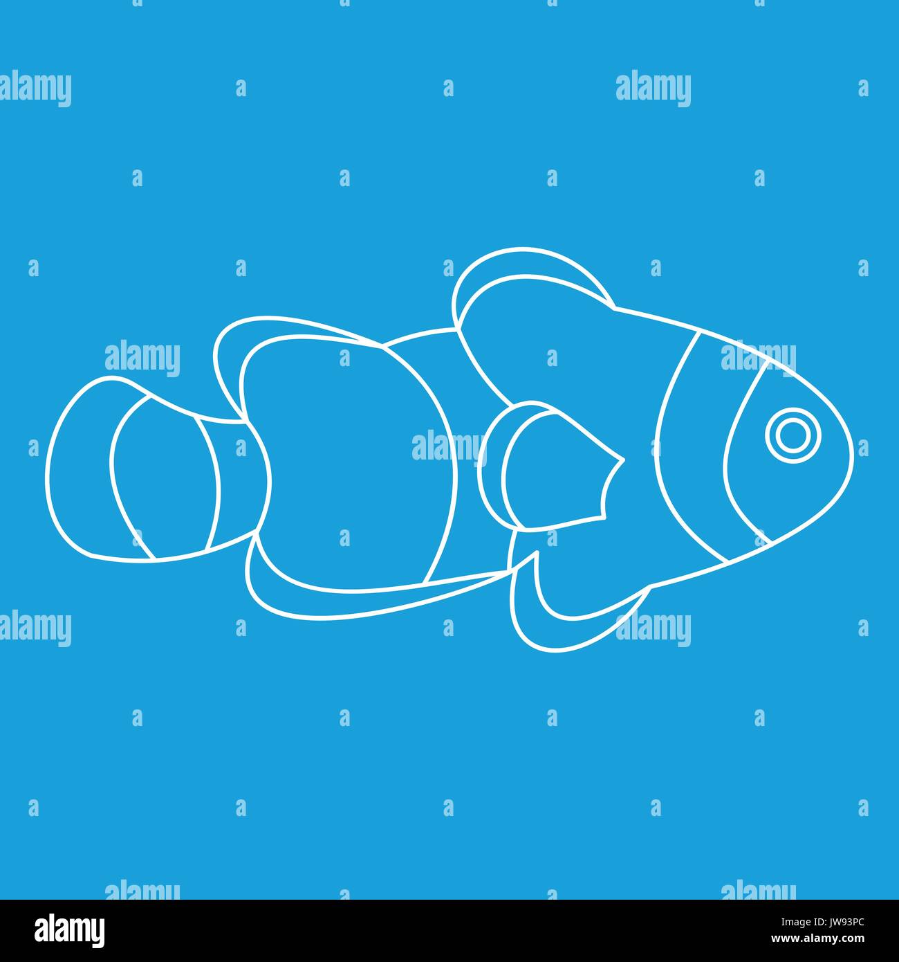 Fish clown icon, outline style Stock Vector Image & Art - Alamy