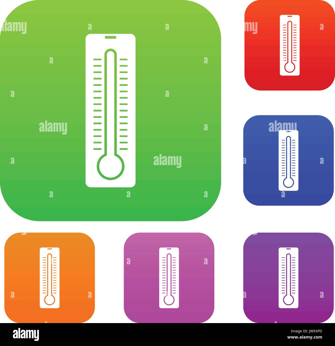 Thermometer set collection Stock Vector Image & Art - Alamy