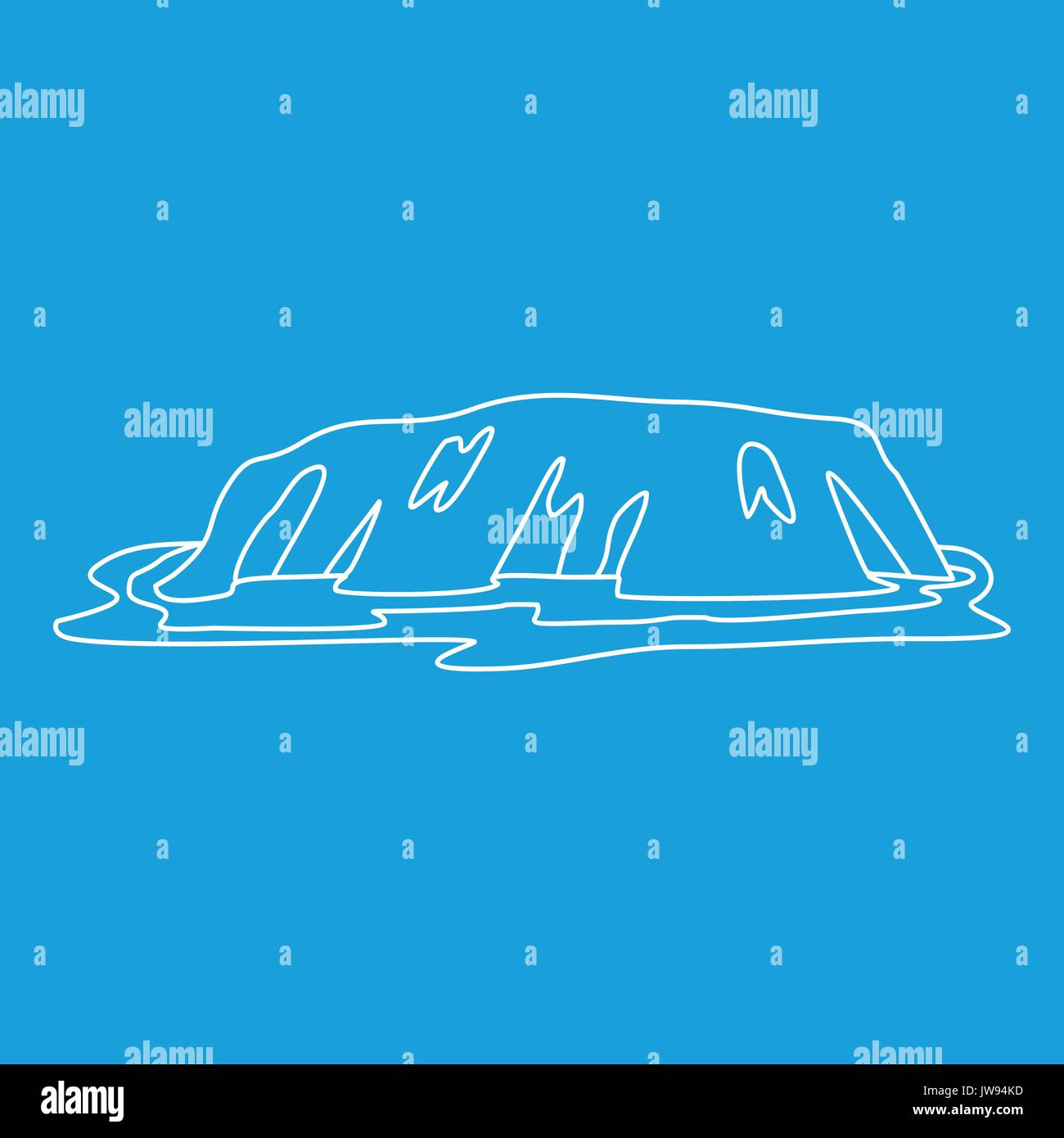 Cliff icon, outline style Stock Vector Image & Art - Alamy