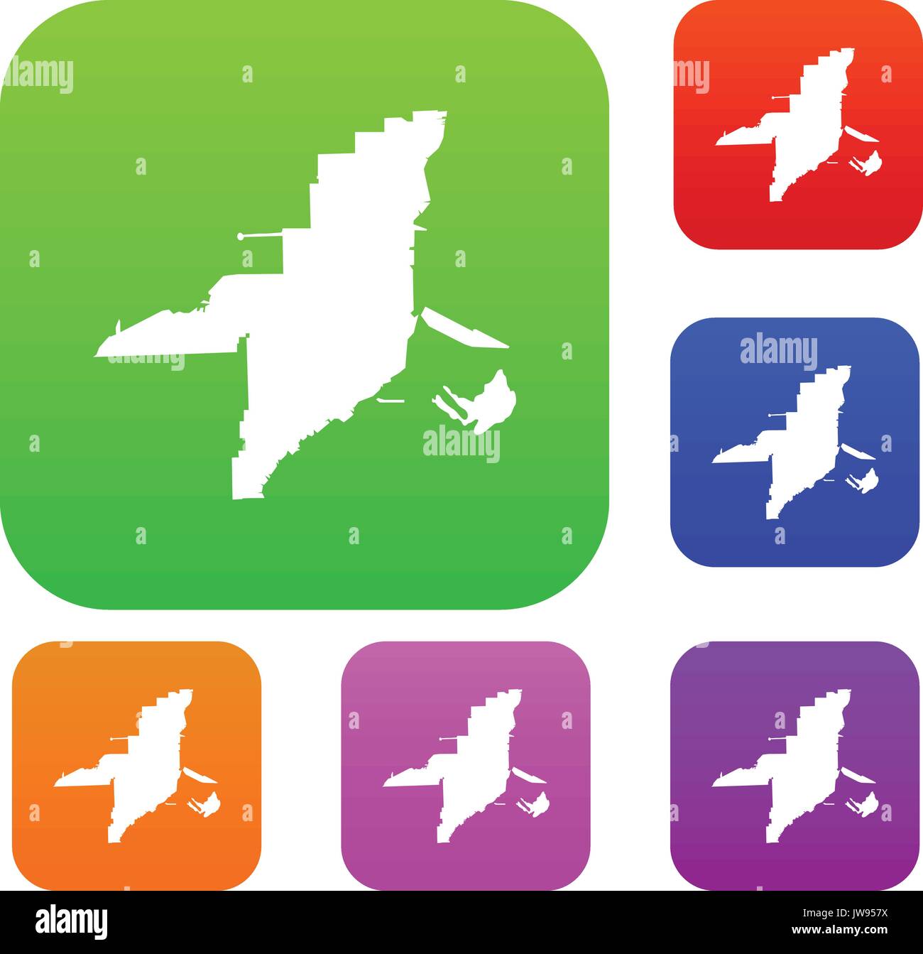 Florida map usa red icon hi-res stock photography and images - Alamy