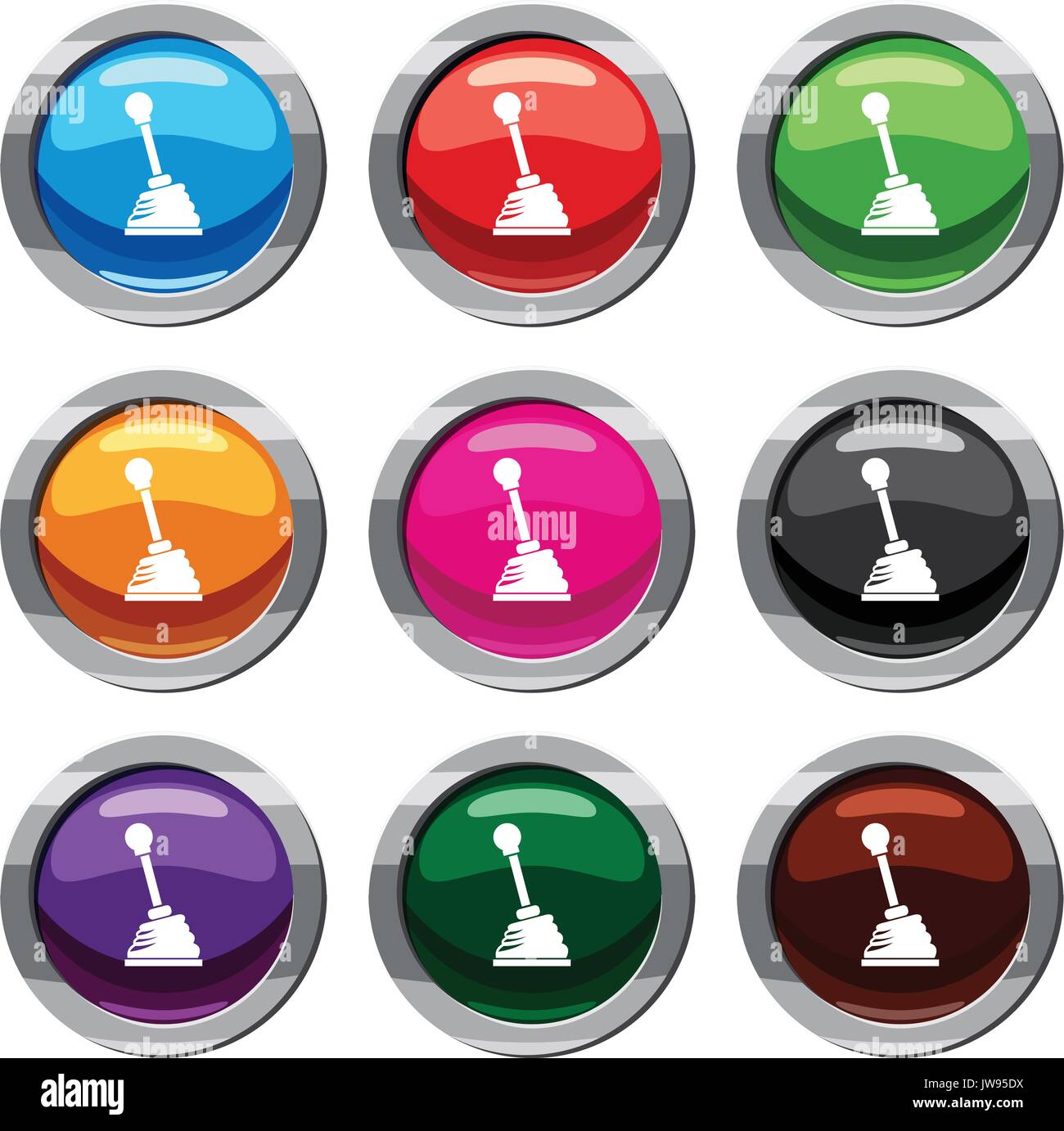 Gear stick set 9 collection Stock Vector Image & Art - Alamy
