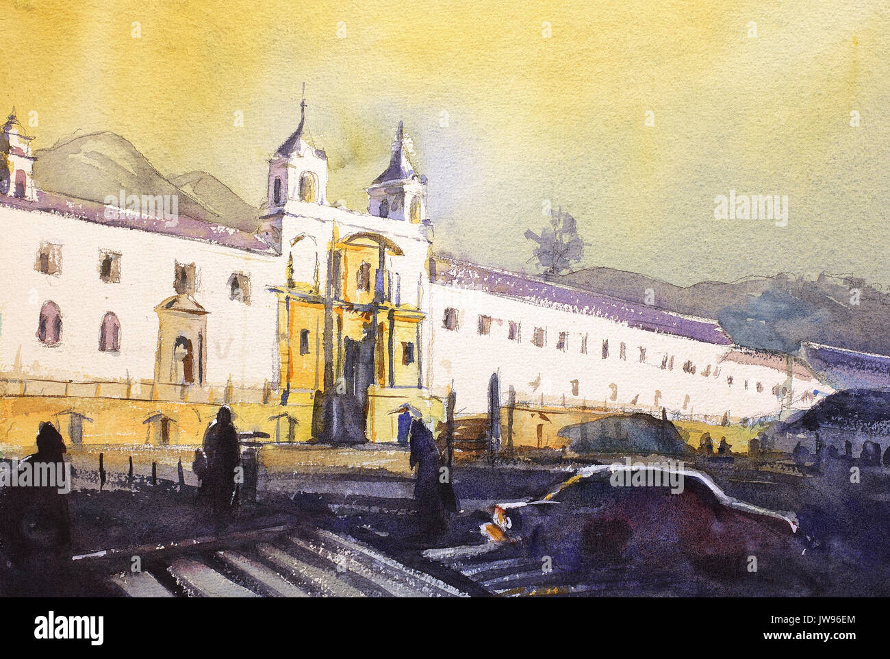 Watercolor quito hi-res stock photography and images - Alamy
