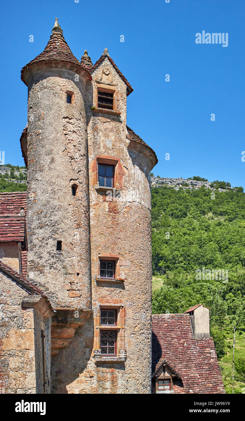 Europe, France, Occitanie, Lot, Autoire village, labelled Les Plus ...