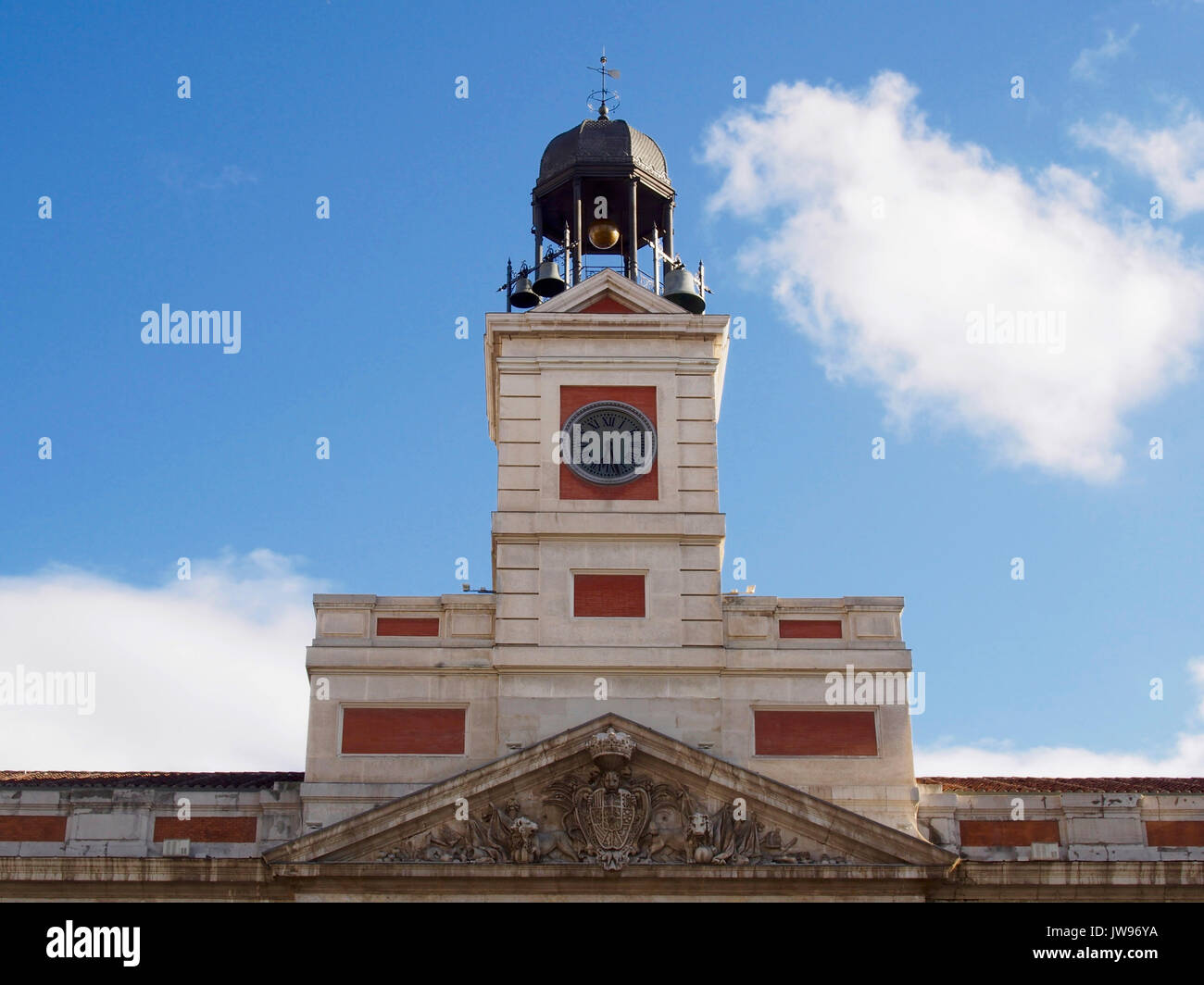Bell tower clock madrid hi-res stock photography and images - Alamy