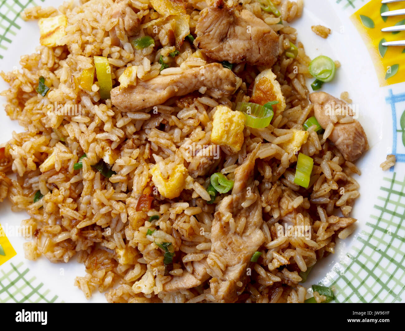 Chicken chaufa rice in a plate Stock Photo - Alamy