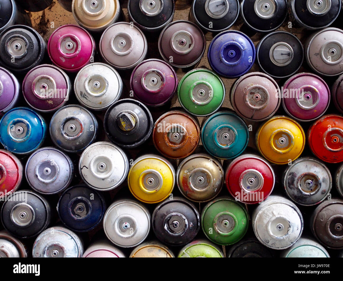 Spray bottles paint texture Stock Photo - Alamy