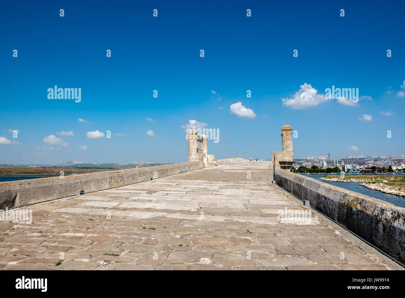 View of Kucukcekmece Mimar Sinan(Architect Sinan)Bridge which was built ...
