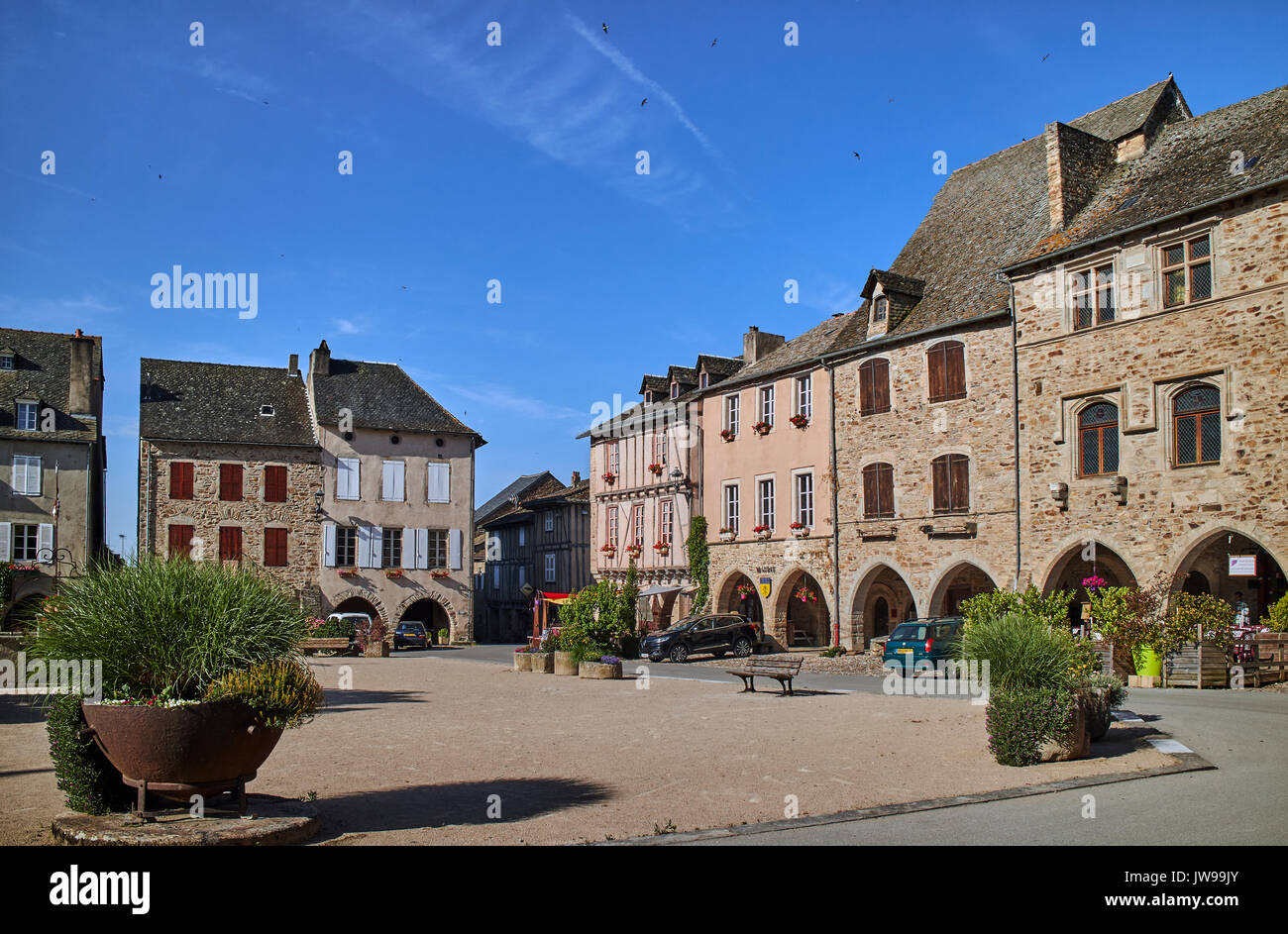 Europe, France, Occitanie,Aveyron, Sauveterre-de-Rouergue village ...