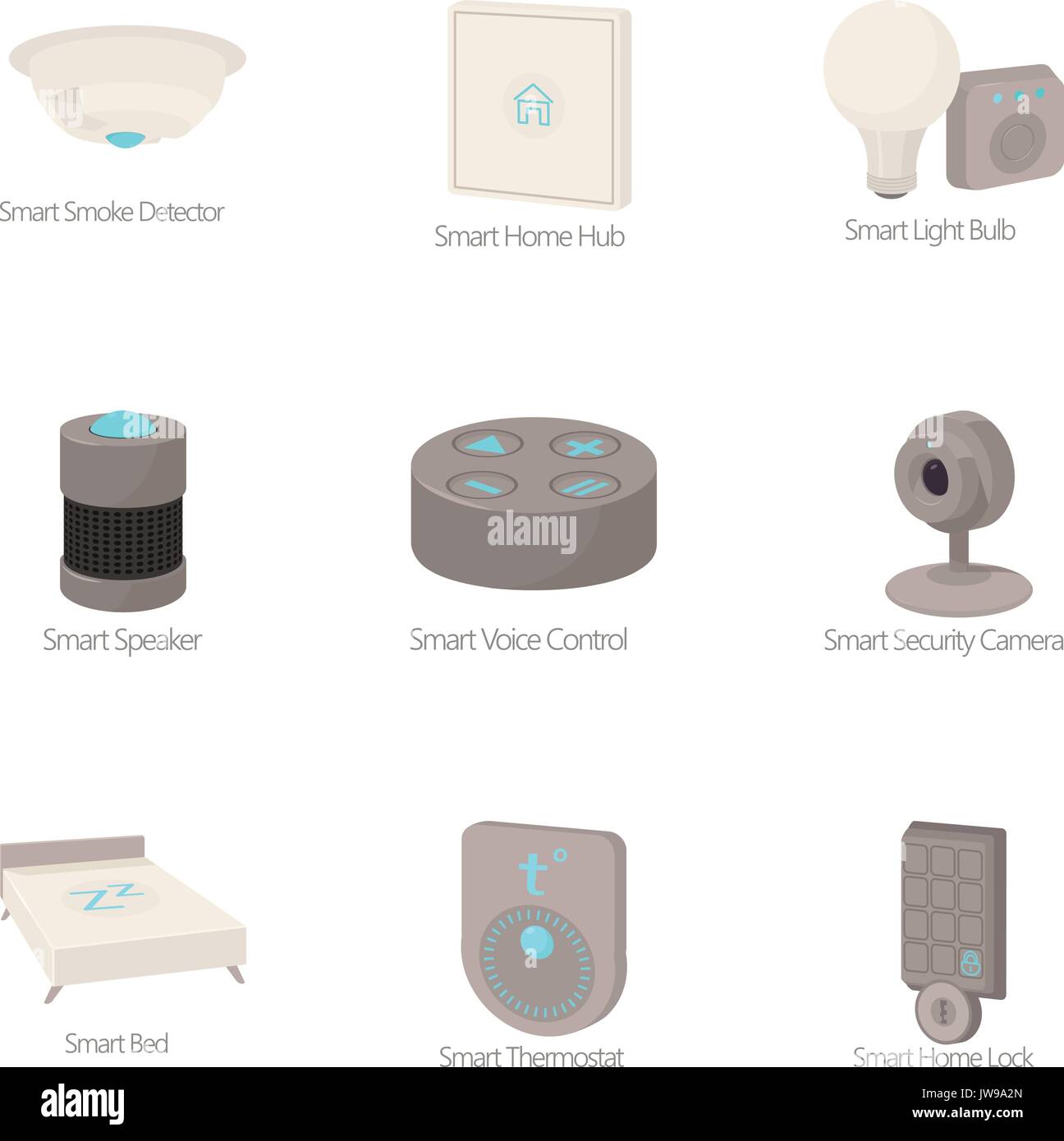 Smart device icons set, cartoon style Stock Vector Image & Art - Alamy