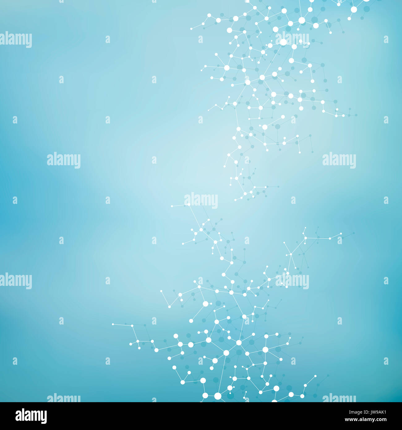Molecule Structure Dna And Neurons Connected Lines With Dots Genetic
