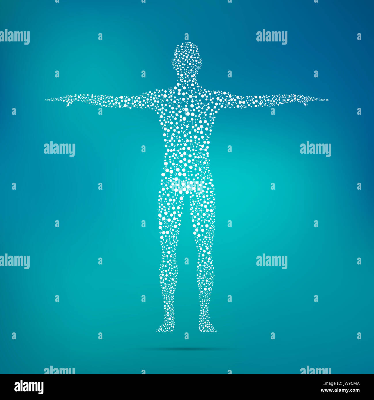 Human body with molecules DNA. Medicine, science and technology concept ...