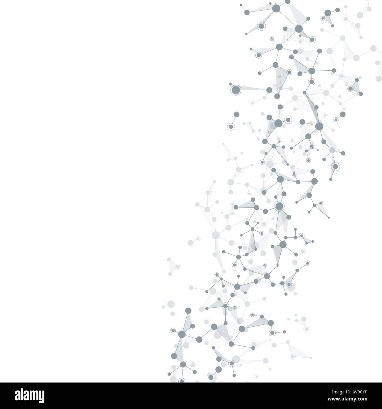 Molecule Structure Dna And Neurons Connected Lines With Dots Genetic