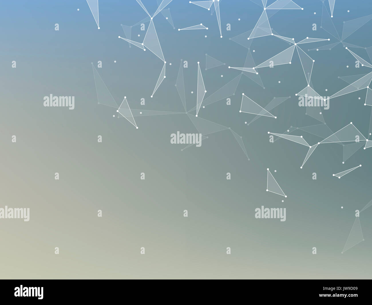 Structure of molecular particles and atom, polygonal abstract ...