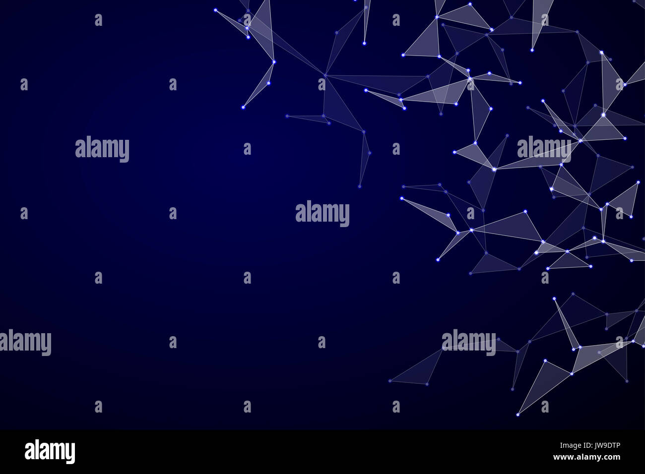 Structure of molecular particles and atom, polygonal abstract ...