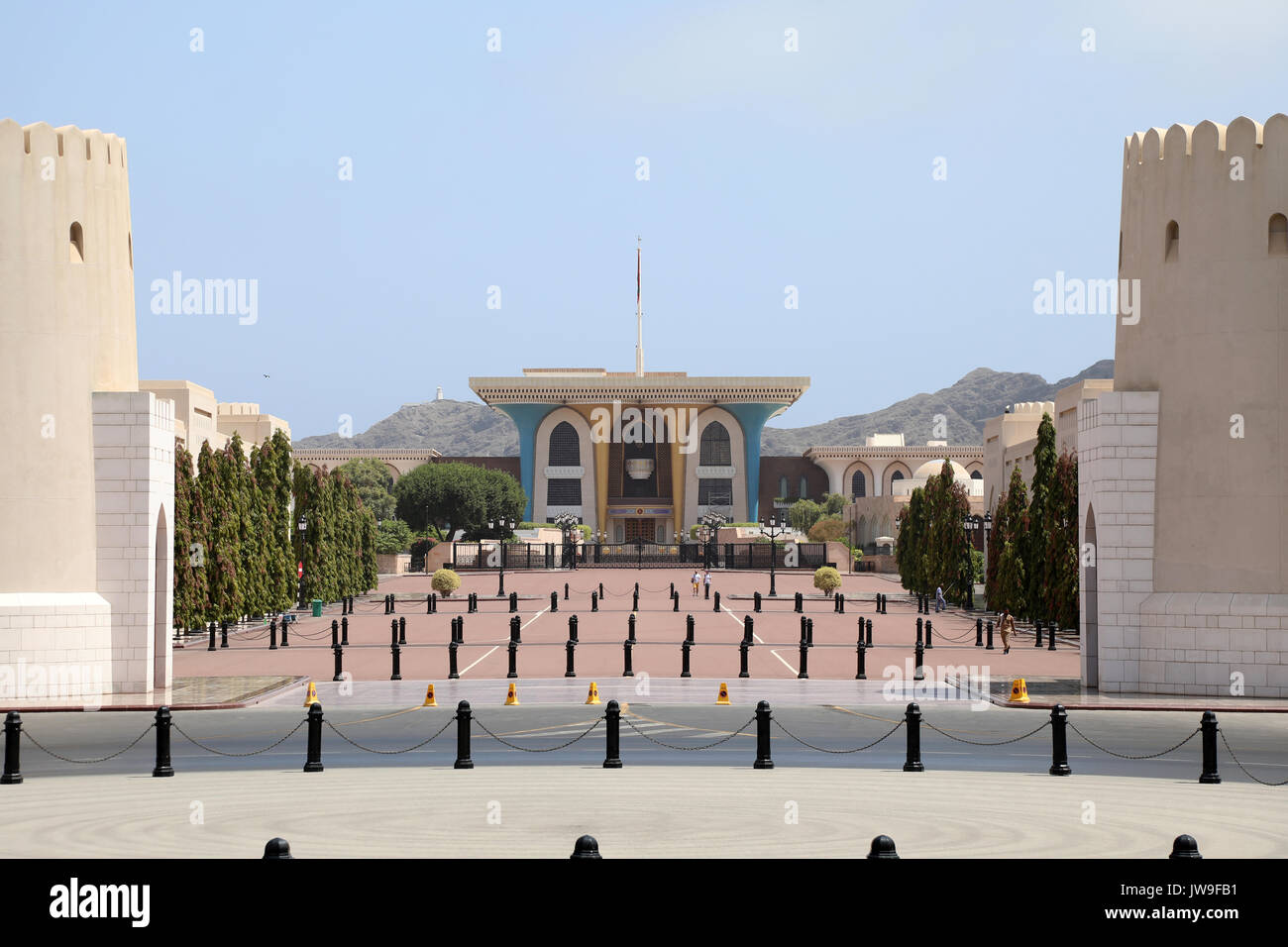 The Al Alam Palace in Muscat, Oman on 10 August 2017. It is mainly used ...