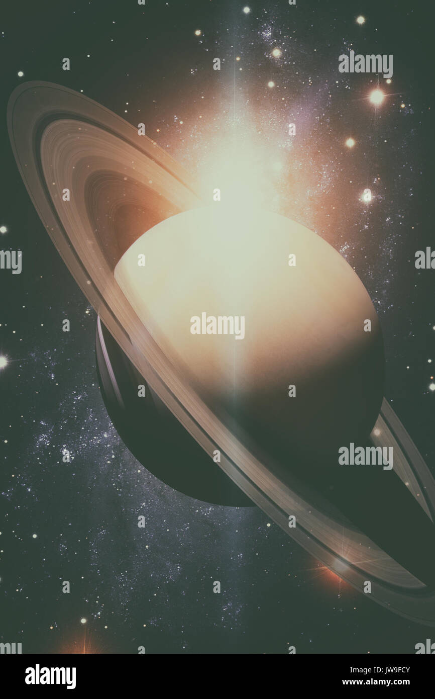 Solar System - Saturn. It is the sixth planet from the Sun and the ...