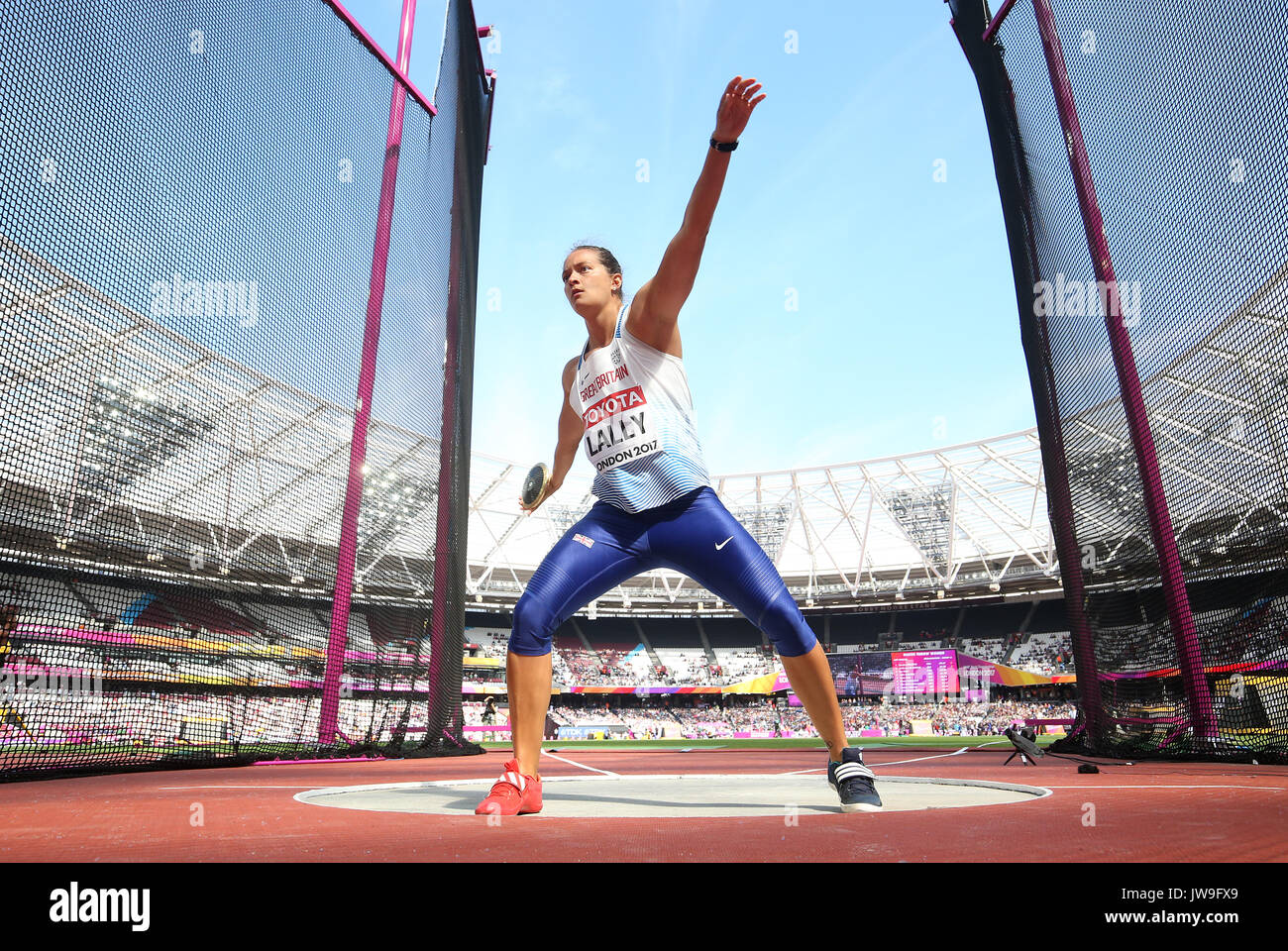 Great Britain's Jade Lally competes in the Women's Discus Throw ...
