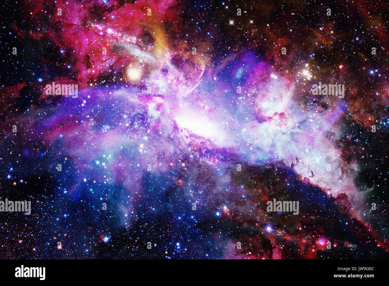 Galaxy and nebula. Elements of this Image Furnished by NASA Stock Photo ...