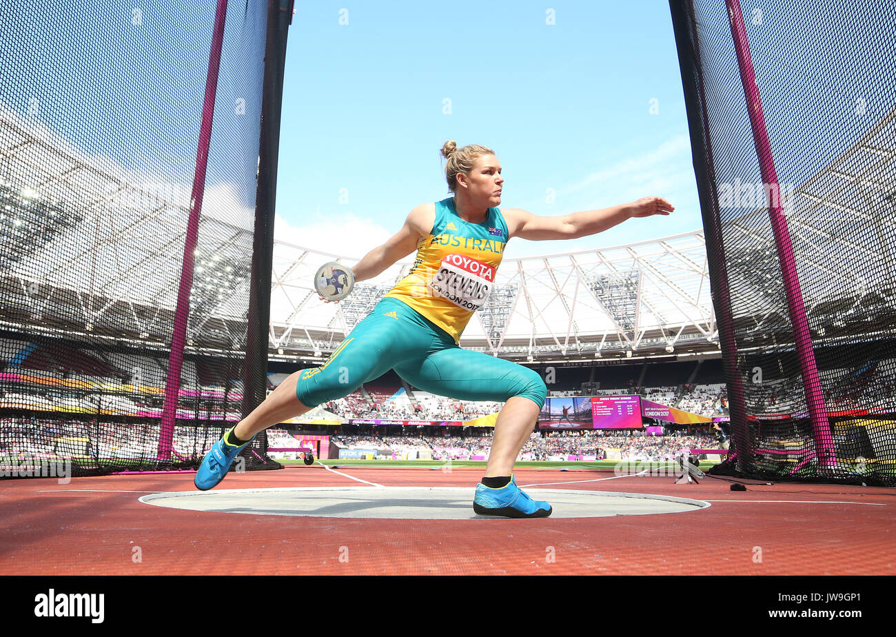 Australia's Dani Stevens competes in the Women's Discus Throw ...