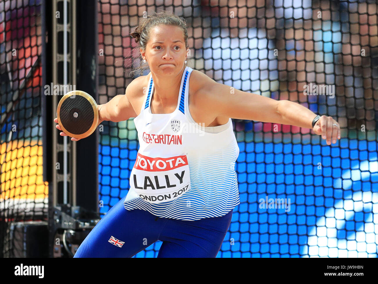 Great Britain's Jade Lally competes in the Women's Discus Throw ...